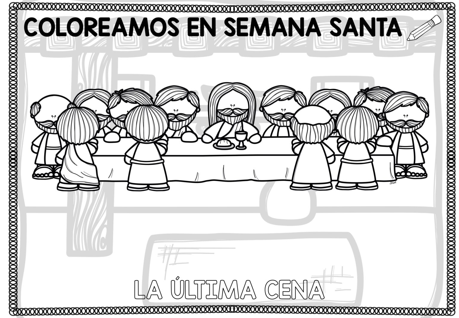 Colección de imágenes para colorear en Semana Santa -Orientacion Andujar