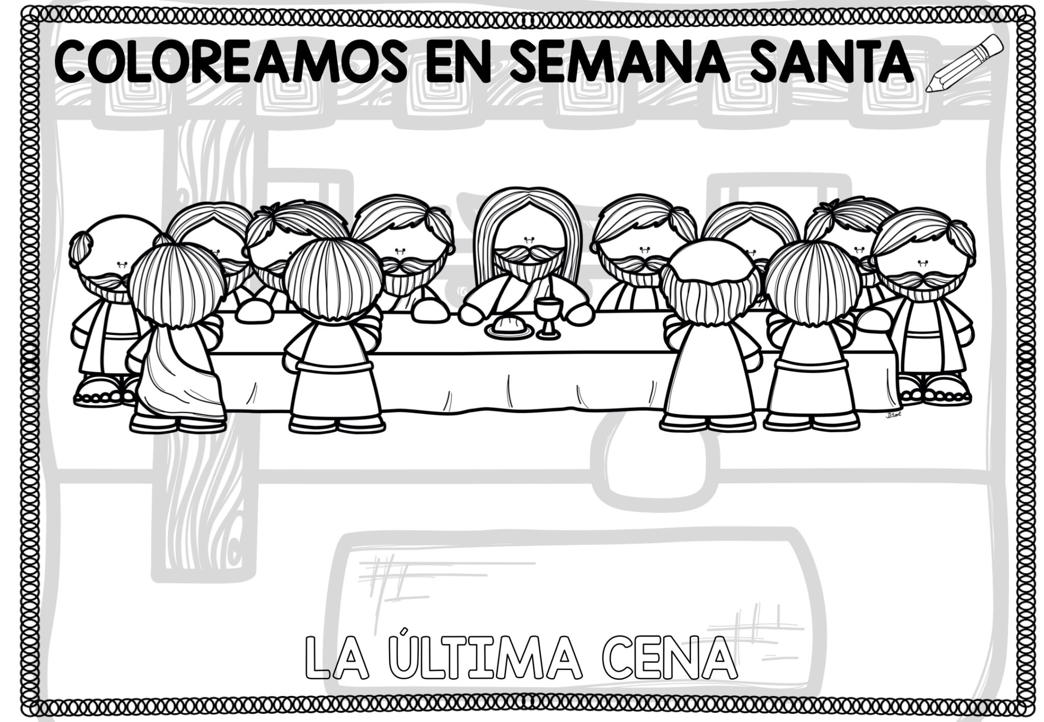 Colección de imágenes para colorear en Semana Santa -Orientacion Andujar