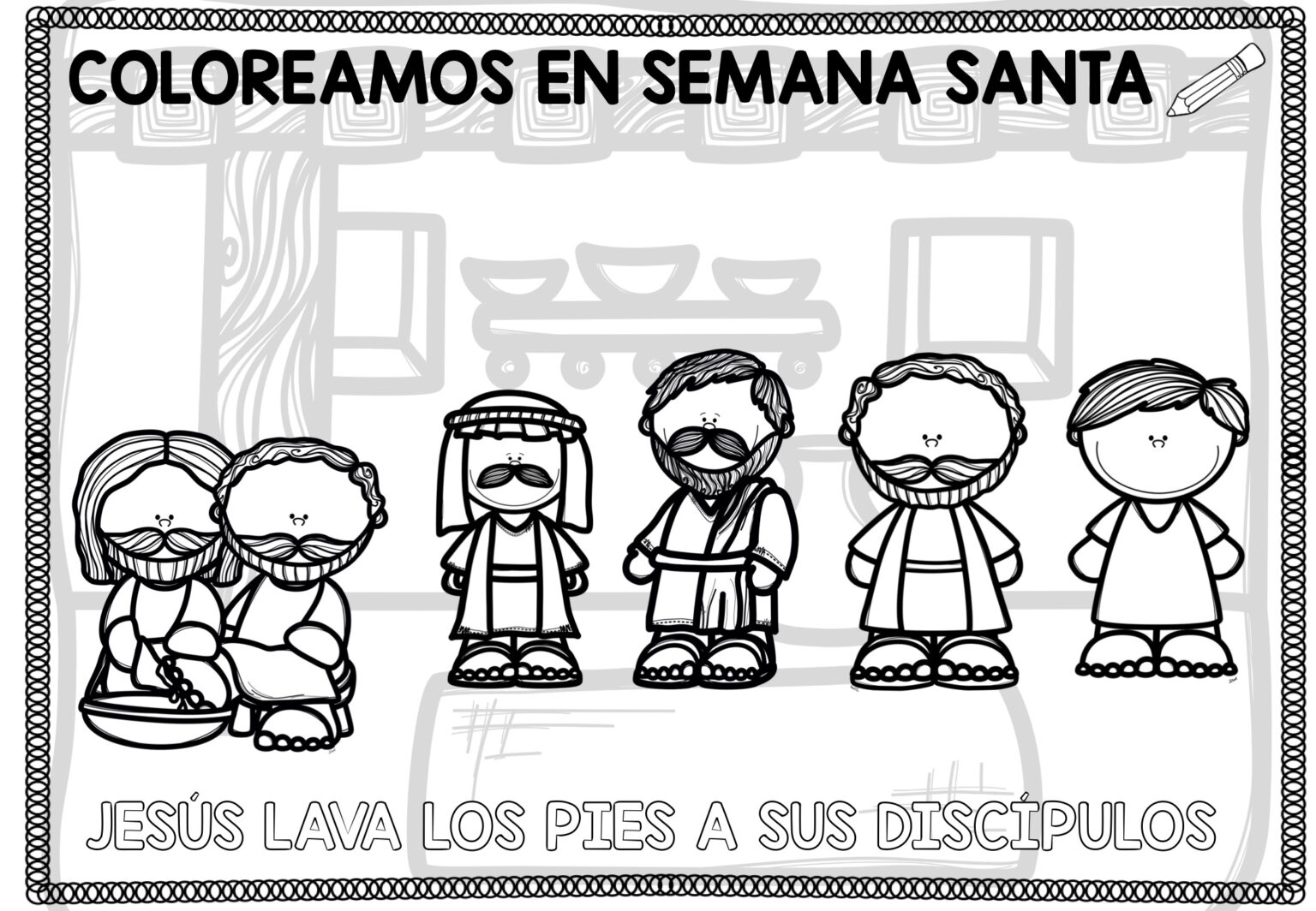 Colección de imágenes para colorear en Semana Santa -Orientacion Andujar