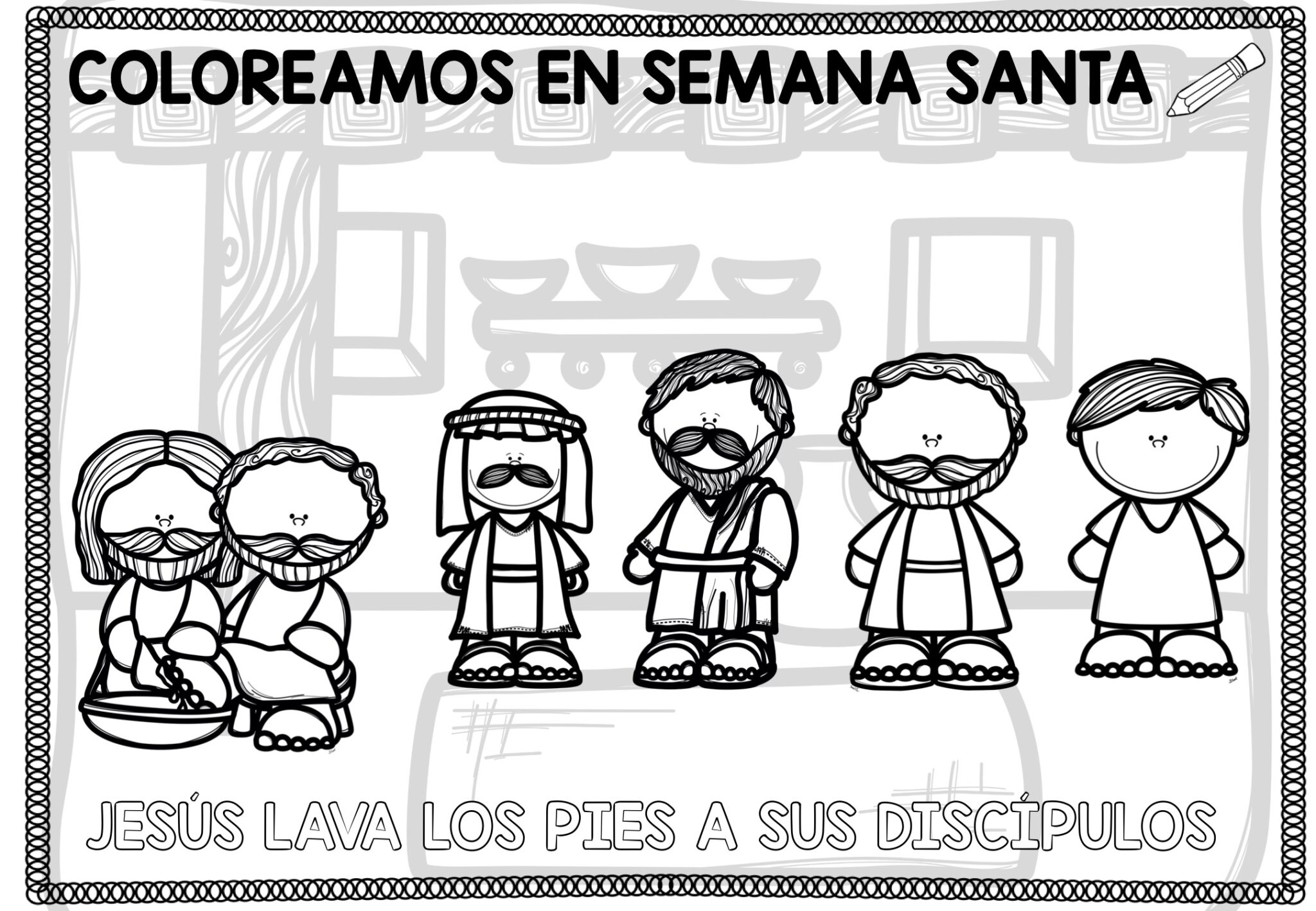 Colección de imágenes para colorear en Semana Santa -Orientacion Andujar