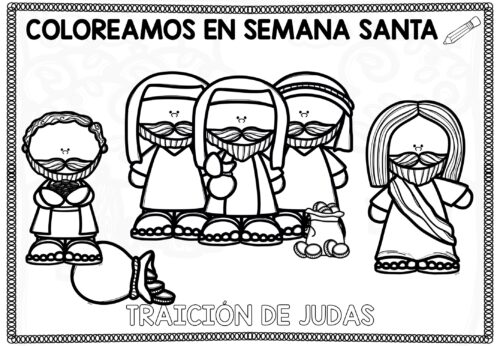 Colección de imágenes para colorear en Semana Santa -Orientacion Andujar