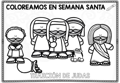 Colección de imágenes para colorear en Semana Santa -Orientacion Andujar