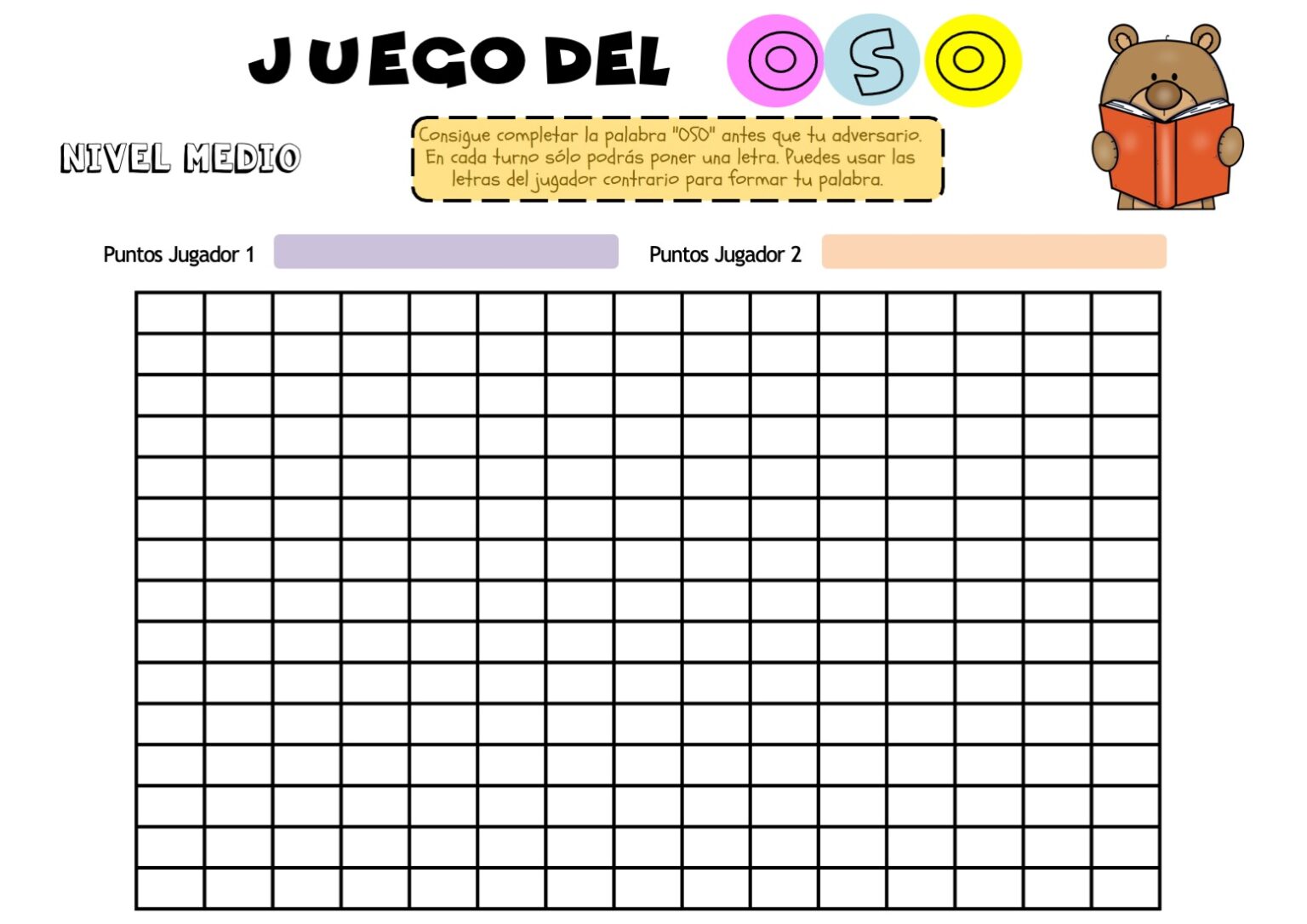 El juego del oso nos divertimos IDEAL PARA DÍAS DE LLUVIA - Orientacion ...