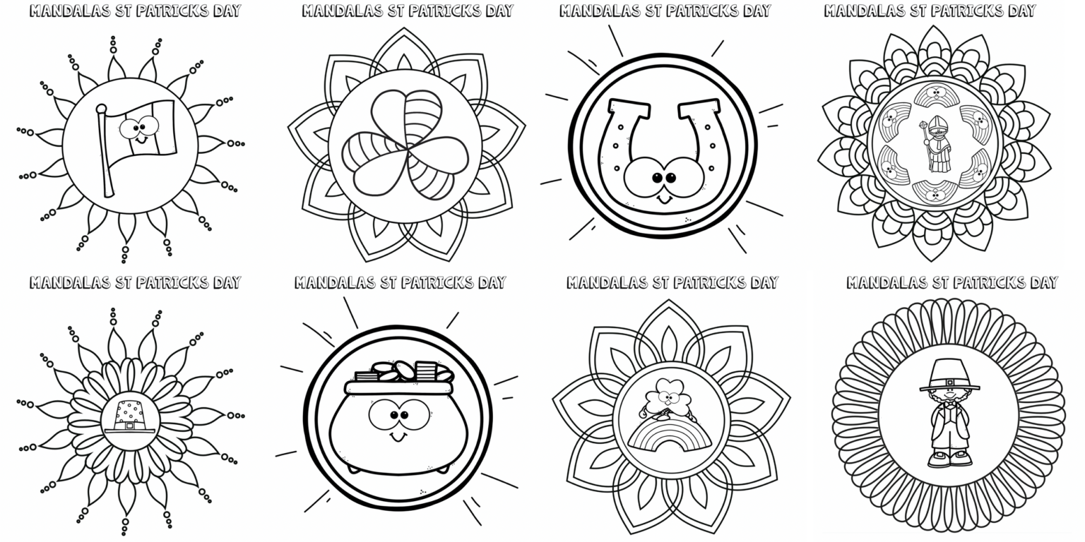 Mandalas St Patricks DAY listas para imprimir y colorear -Orientacion ...