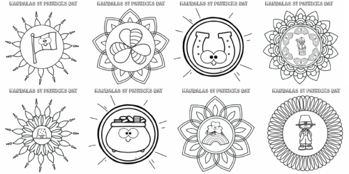 Mandalas St Patricks DAY listas para imprimir y colorear -Orientacion ...