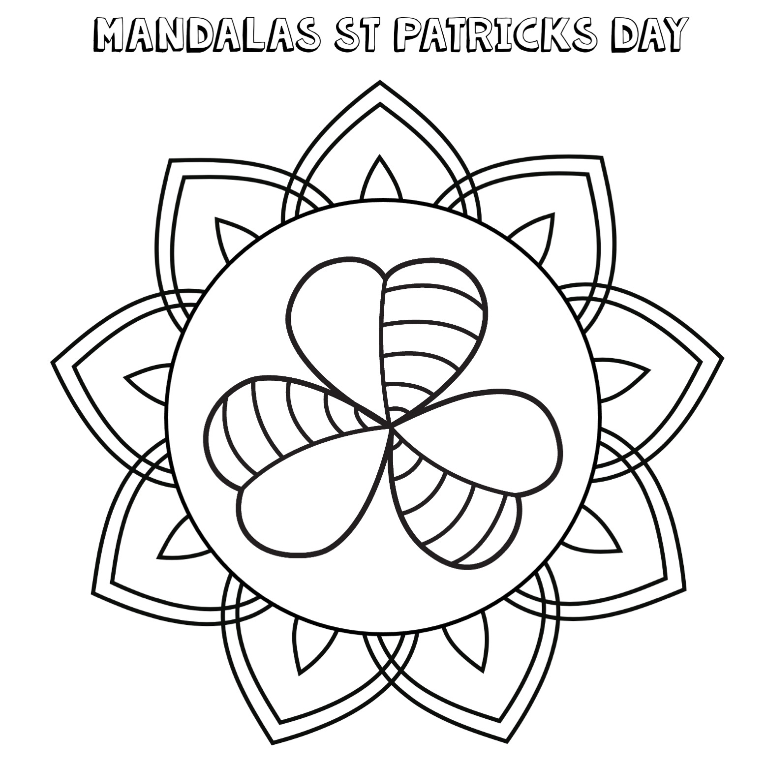 Mandalas St Patricks DAY listas para imprimir y colorear -Orientacion ...