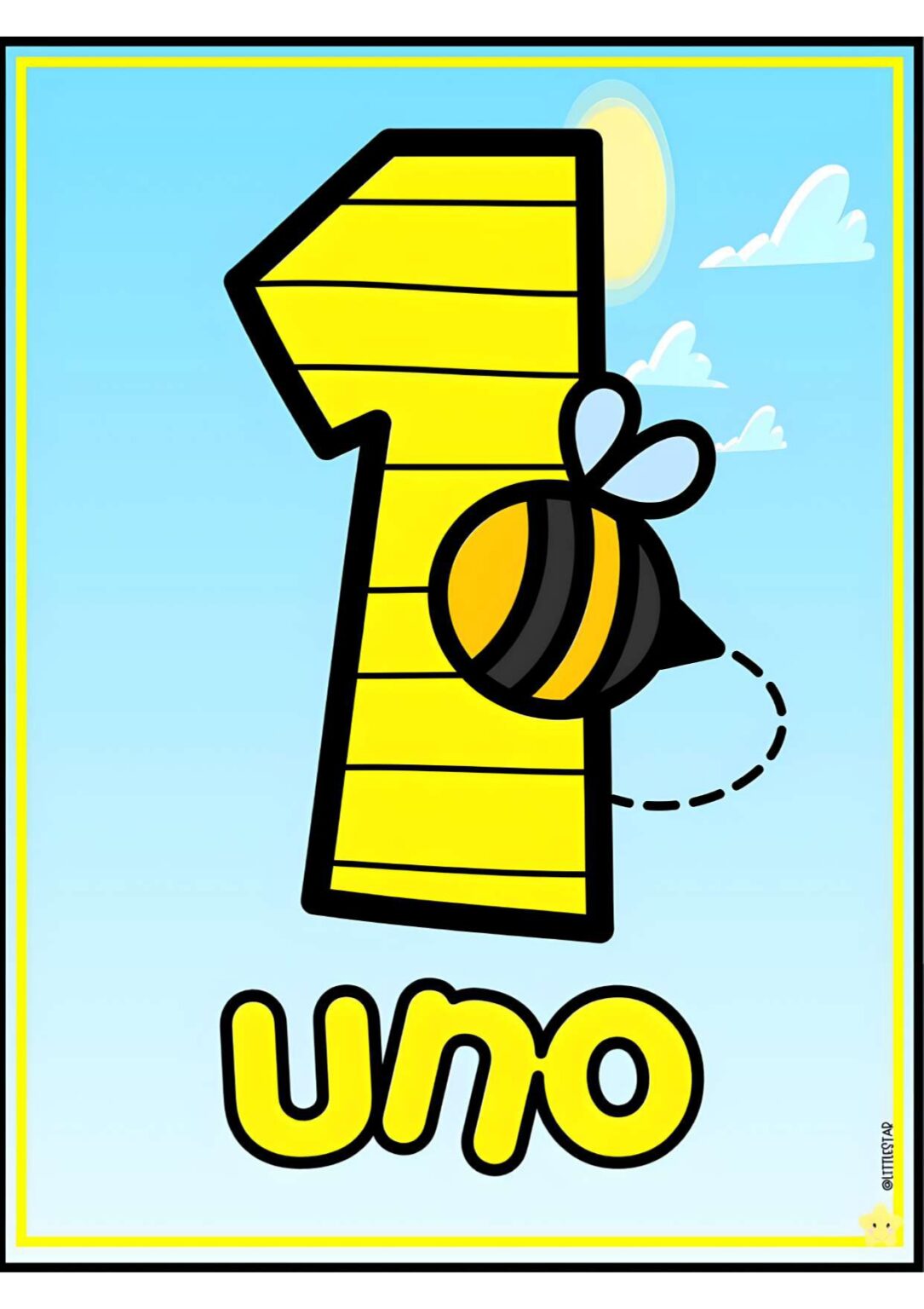 Referentes numéricos del 0 al 10 abejitas PRIMAVERA -Orientacion Andujar