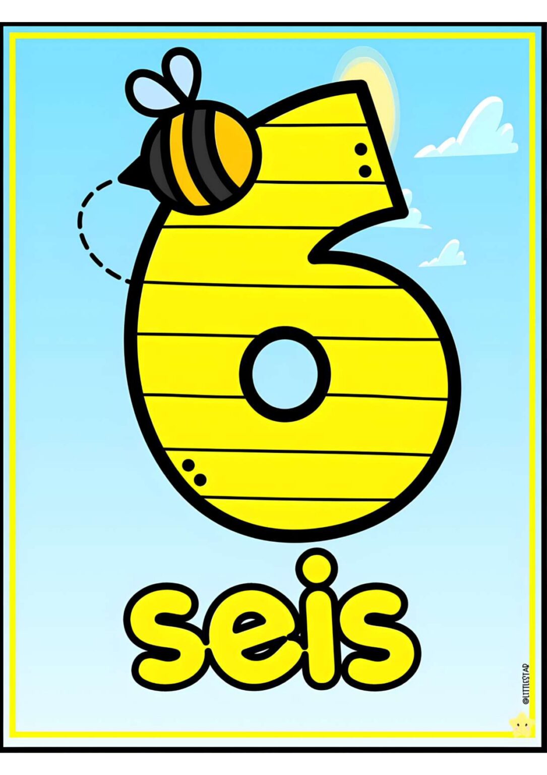 Referentes numéricos del 0 al 10 abejitas PRIMAVERA -Orientacion Andujar