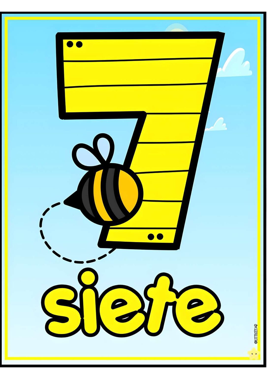 Referentes numéricos del 0 al 10 abejitas PRIMAVERA -Orientacion Andujar