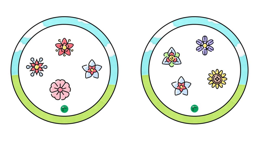 Divertido dobble para trabajar la atención con flores de la primavera -Orientacion Andujar