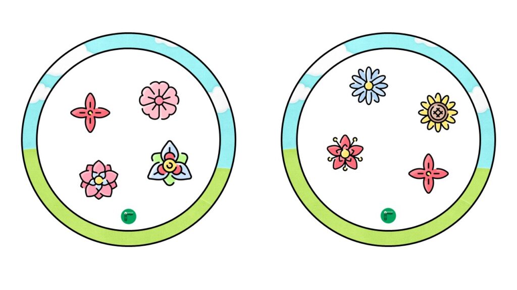 Divertido dobble para trabajar la atención con flores de la primavera ...