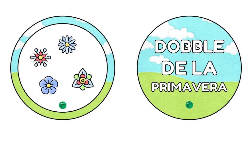 Divertido dobble para trabajar la atención con flores de la primavera ...