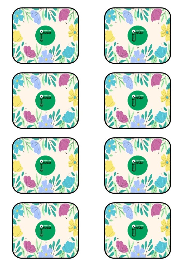 Divertido memory primaveral para jugar los últimos días de clase -Orientacion Andujar