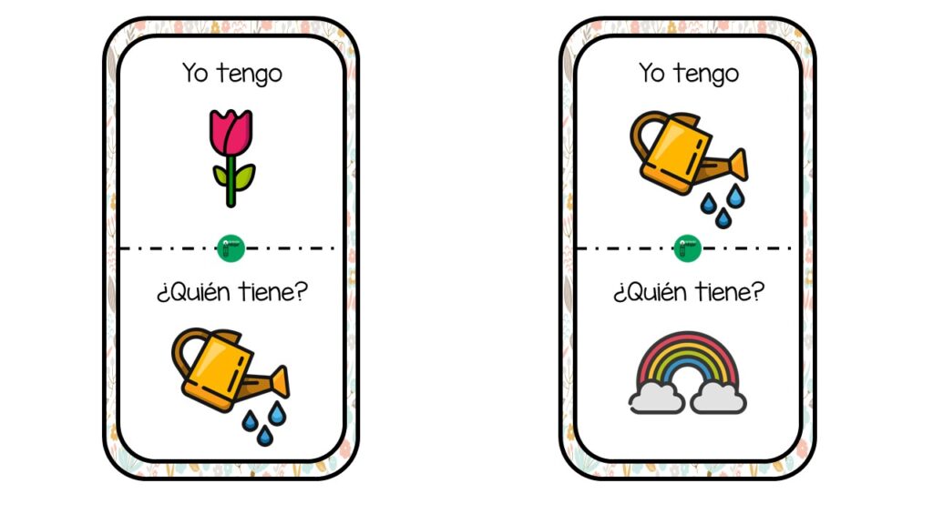 Juego "¿Quién tiene?... Yo tengo" con vocabulario de primavera ...