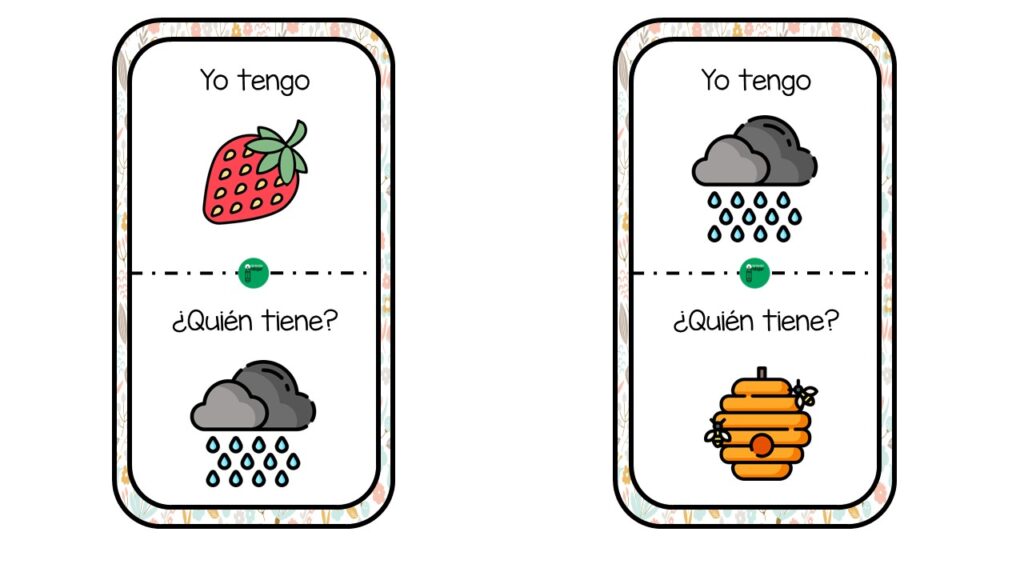 Juego "¿Quién tiene?... Yo tengo" con vocabulario de primavera ...