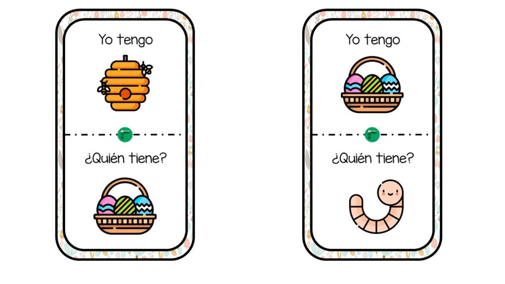 Juego "¿Quién tiene?... Yo tengo" con vocabulario de primavera ...