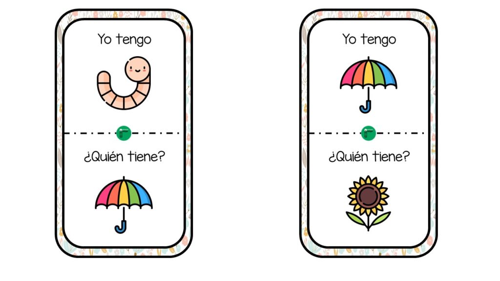 Juego "¿Quién tiene?... Yo tengo" con vocabulario de primavera ...