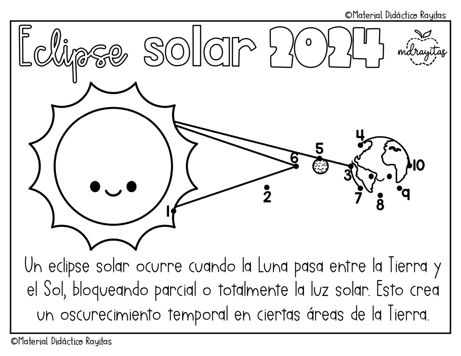 Actividades VARIADAS primaria Eclipse Solar 2024 -Orientacion Andujar