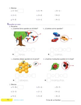 Cuaderno aprendizaje Suma y resta de números hasta 10 -Orientacion Andujar