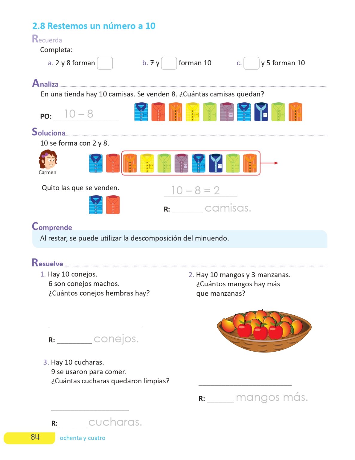 Cuaderno aprendizaje Suma y resta de números hasta 10 -Orientacion Andujar