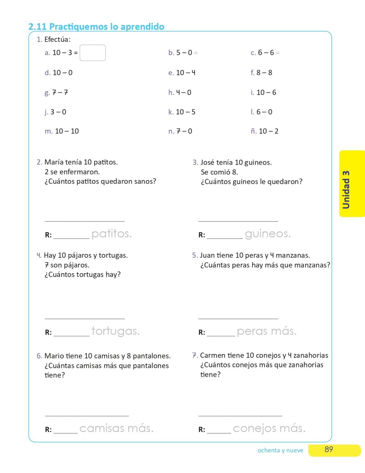Cuaderno aprendizaje Suma y resta de números hasta 10 -Orientacion Andujar