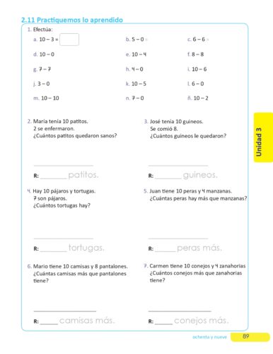 Cuaderno aprendizaje Suma y resta de números hasta 10 -Orientacion Andujar