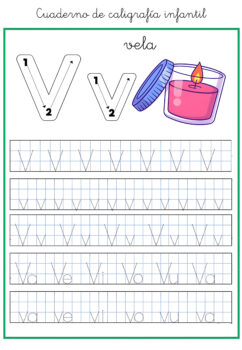 Cuaderno de Caligrafía Todas las letras para infantil -Orientacion Andujar