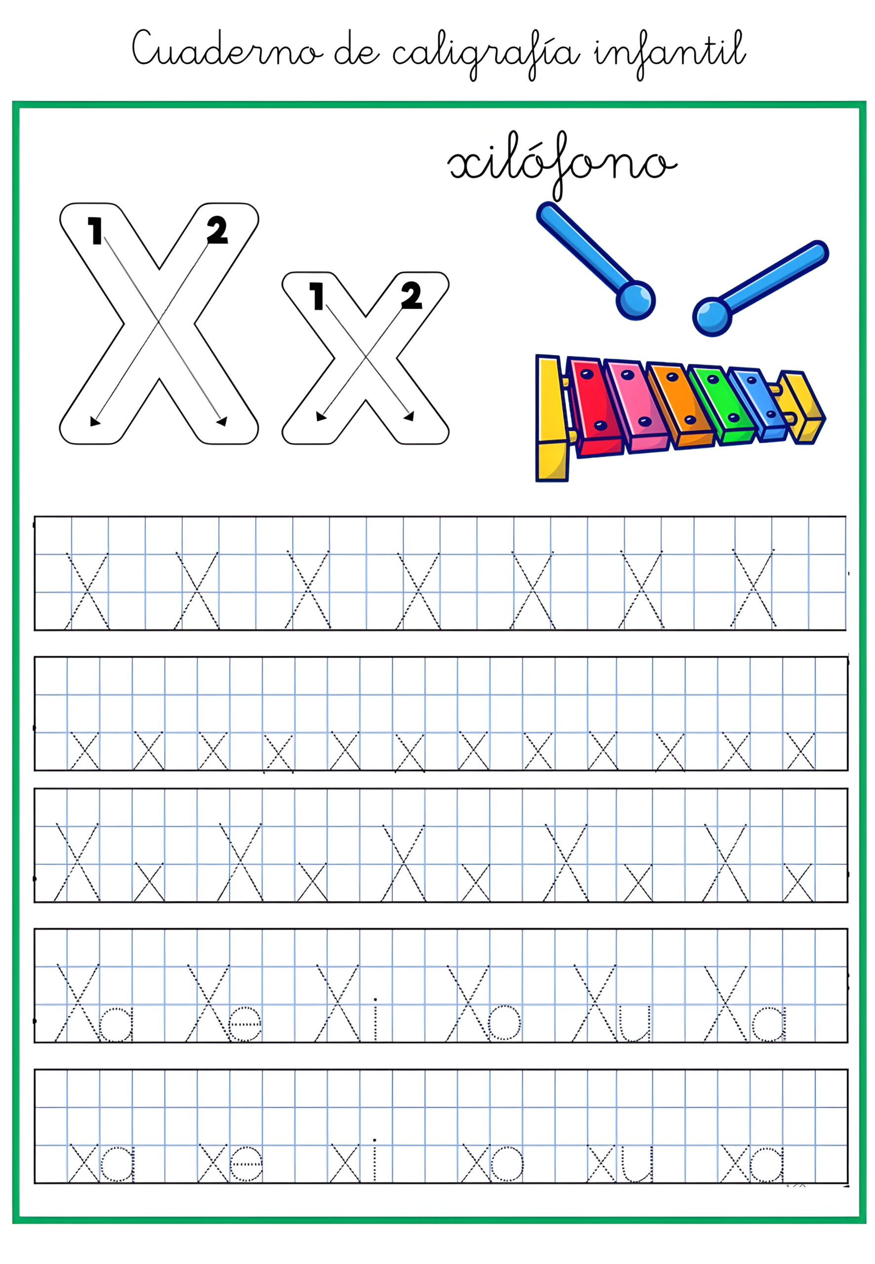 Cuaderno De Caligrafía Todas Las Letras Para Infantil 29 