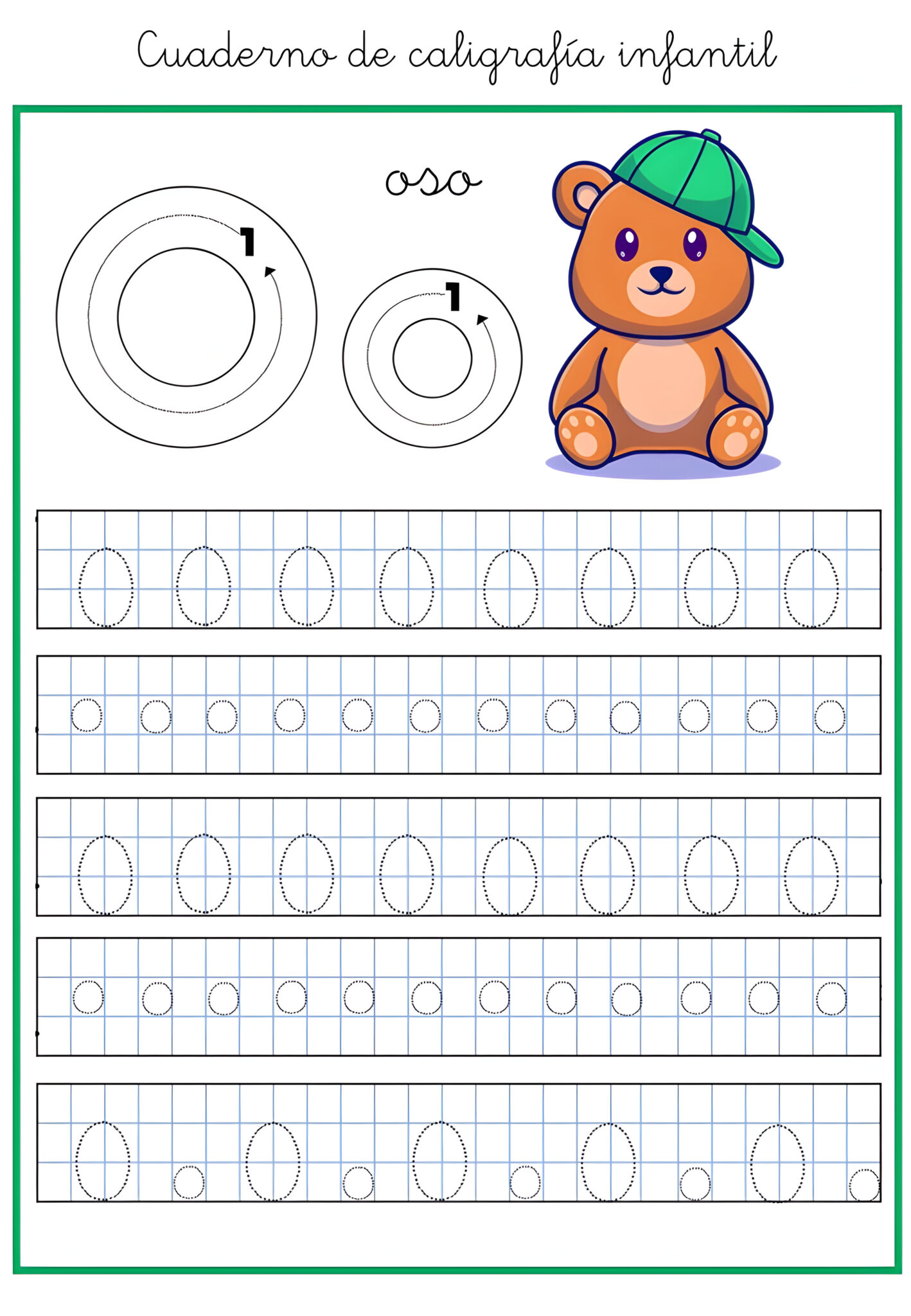 Cuaderno de Caligrafía Todas las letras para infantil -Orientacion Andujar