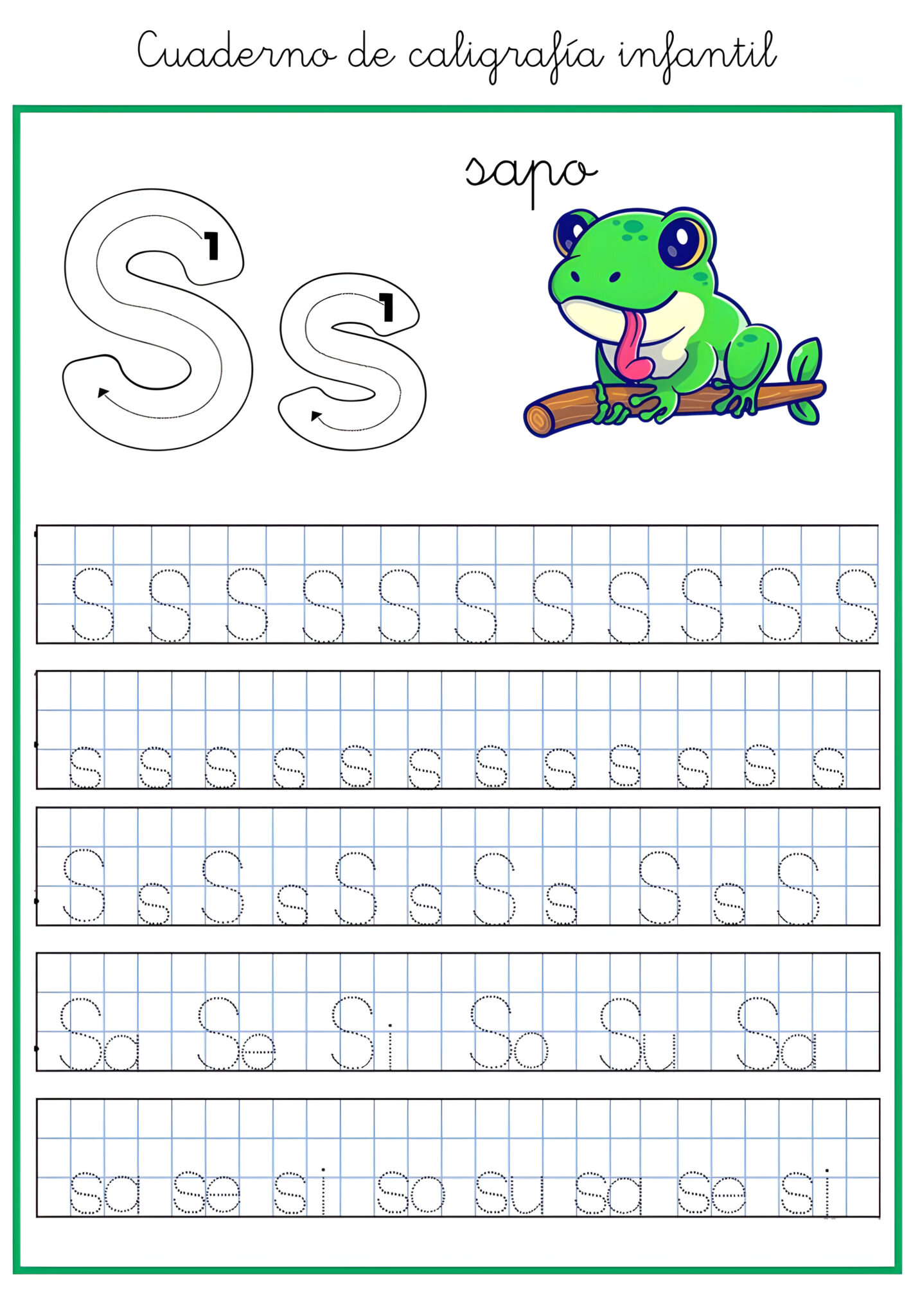 Cuaderno de Caligrafía Todas las letras para infantil -Orientacion Andujar