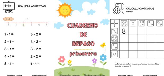 Cuaderno de repaso motivos primaverales reforzando la lectura ...