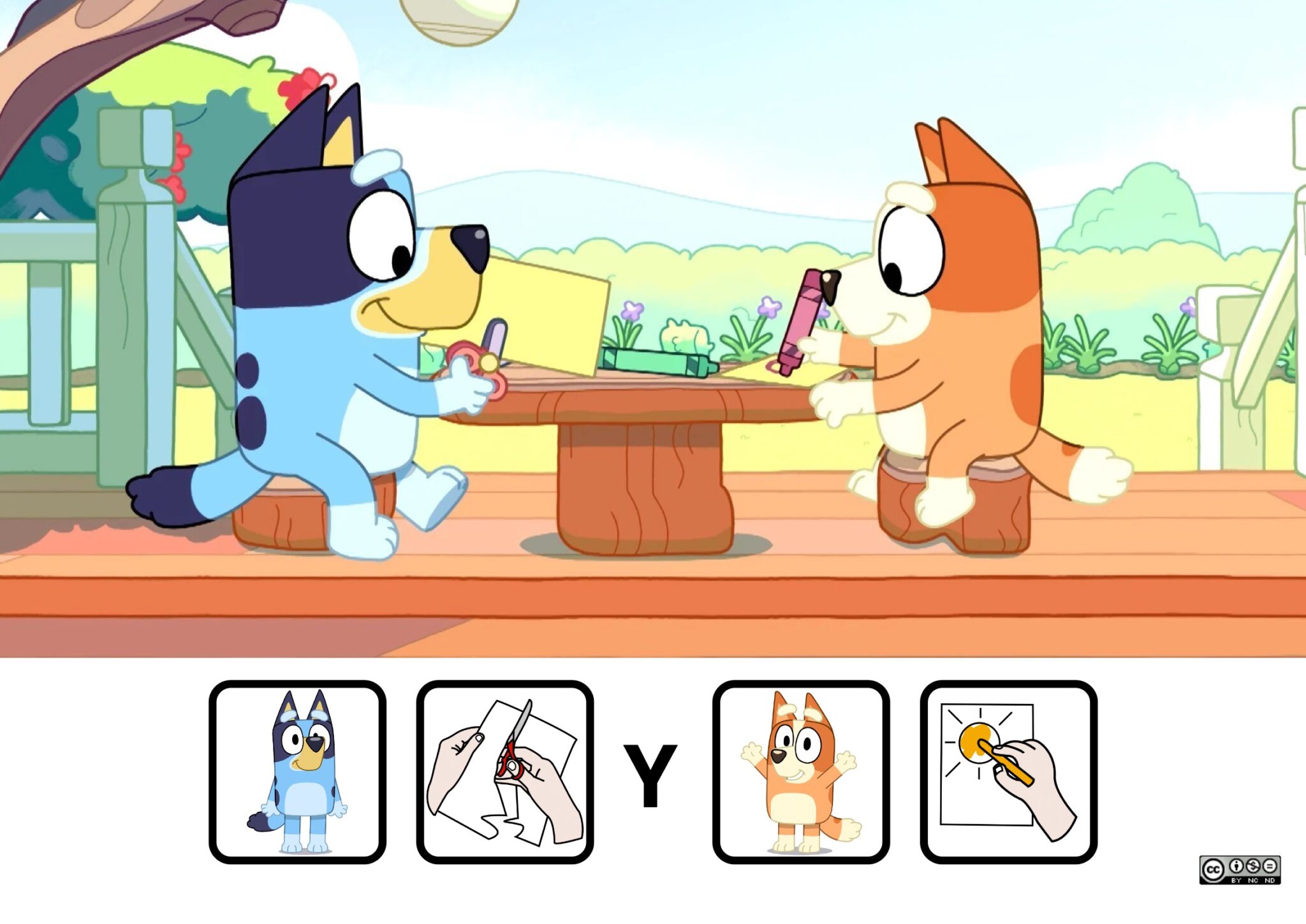 Cuentito con pictos sobre la familia bluey - Actividades de infantil y ...