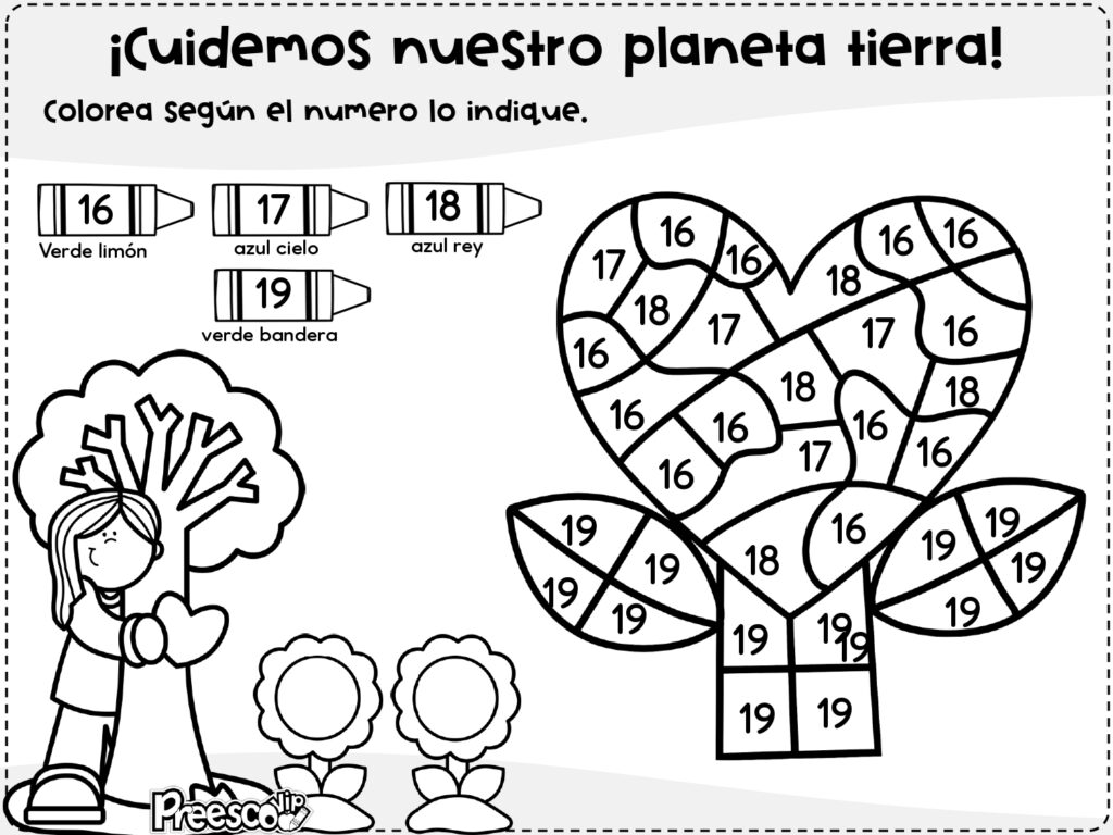 Fichas de trabajo para colorear sobre el Día de la Tierra -Orientacion ...