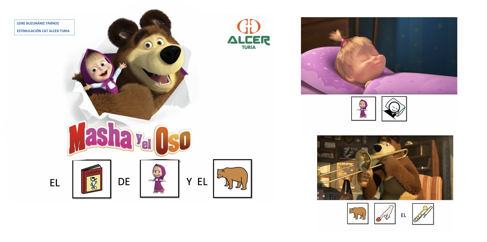 EL CUENTO DE MASHA Y EL OSO ADAPTADO CON PICTOGRAMAS -Orientacion Andujar