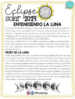 Eclipse solar cuadernillo de trabajo para primaria -Orientacion Andujar