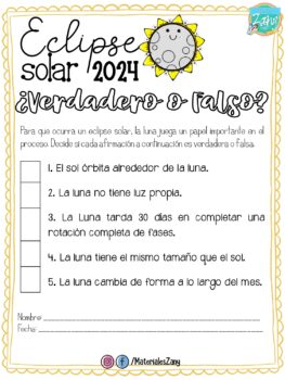 Eclipse solar cuadernillo de trabajo para primaria -Orientacion Andujar