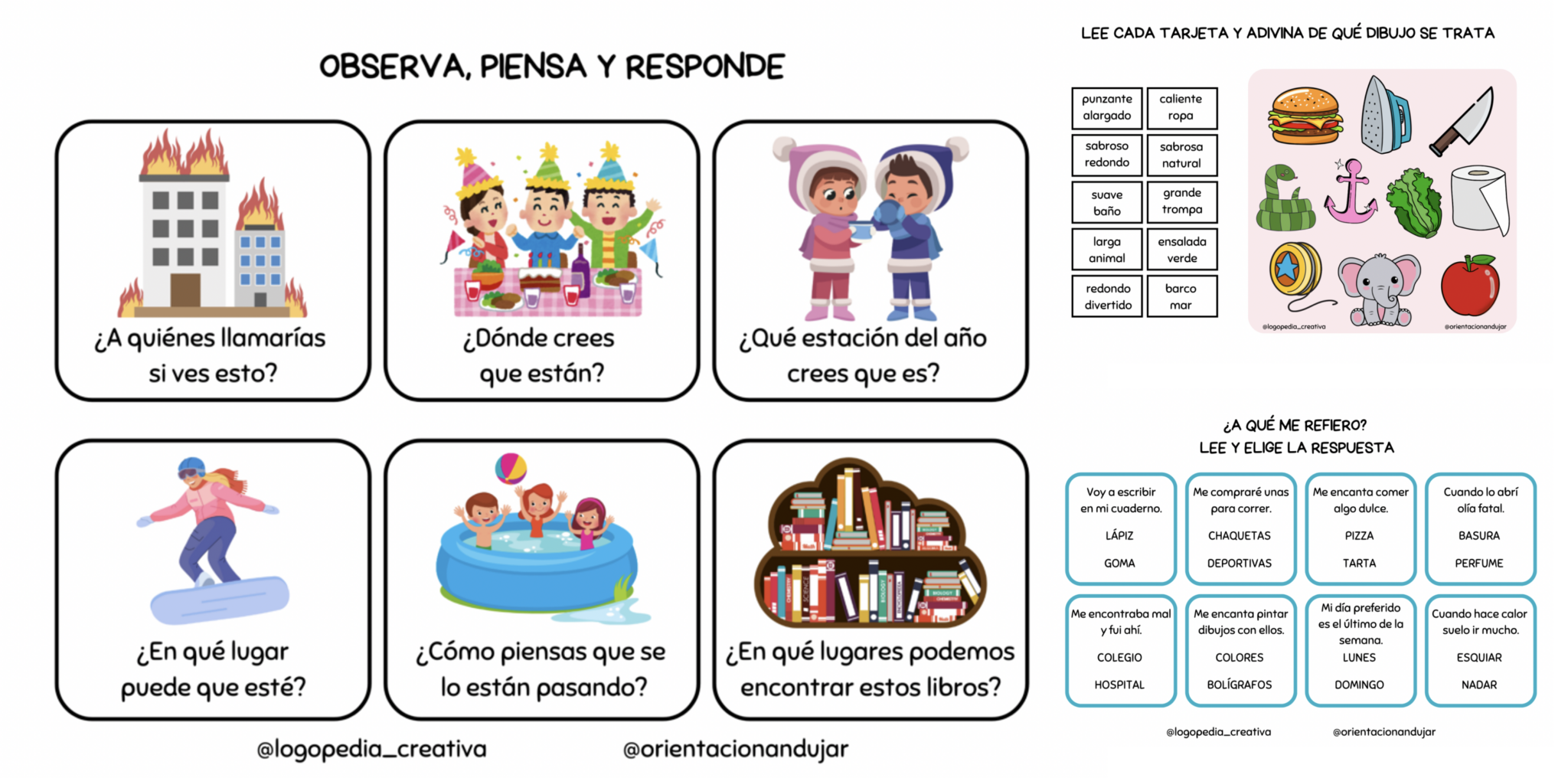 Nuevas 60 tarjetas de inferencias verbales