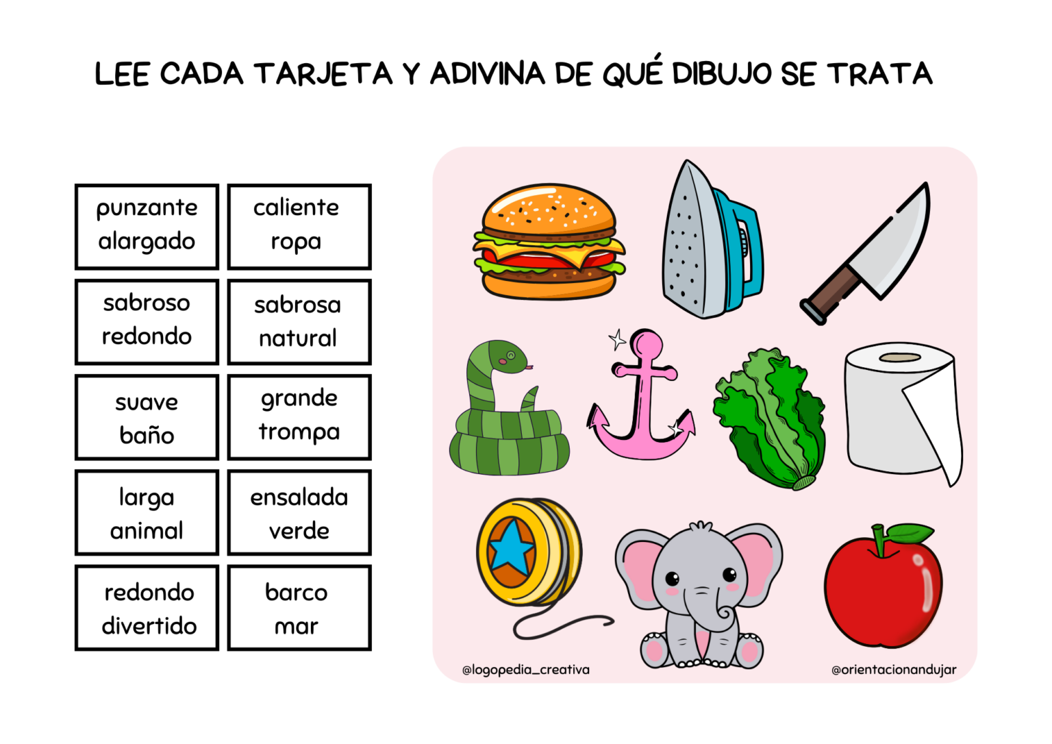 TARJETAS INFERENCIAS trabajamos comprensión, razonamiento y lenguaje ...