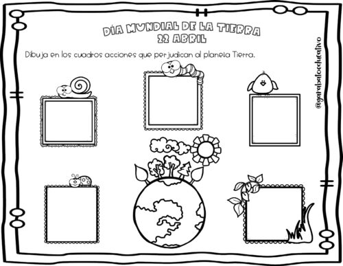Bonito cuadernito para trabajar el día de la tierra -Orientacion Andujar