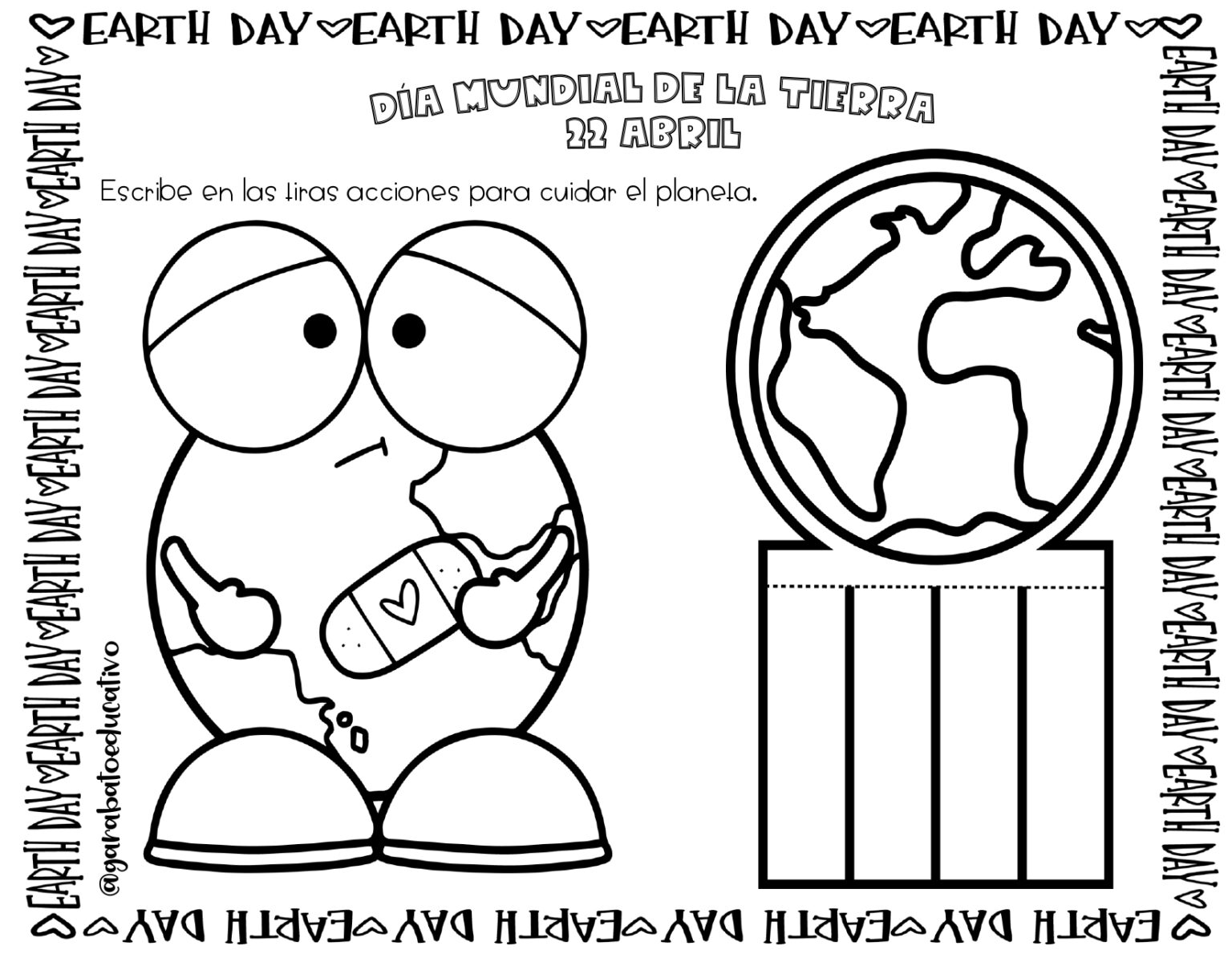 Bonito cuadernito para trabajar el día de la tierra -Orientacion Andujar