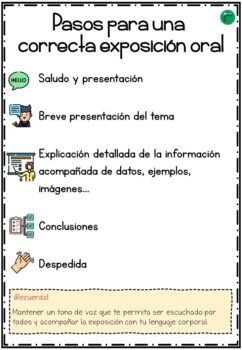Material para alumnos de secundaria para preparar una exposición oral ...