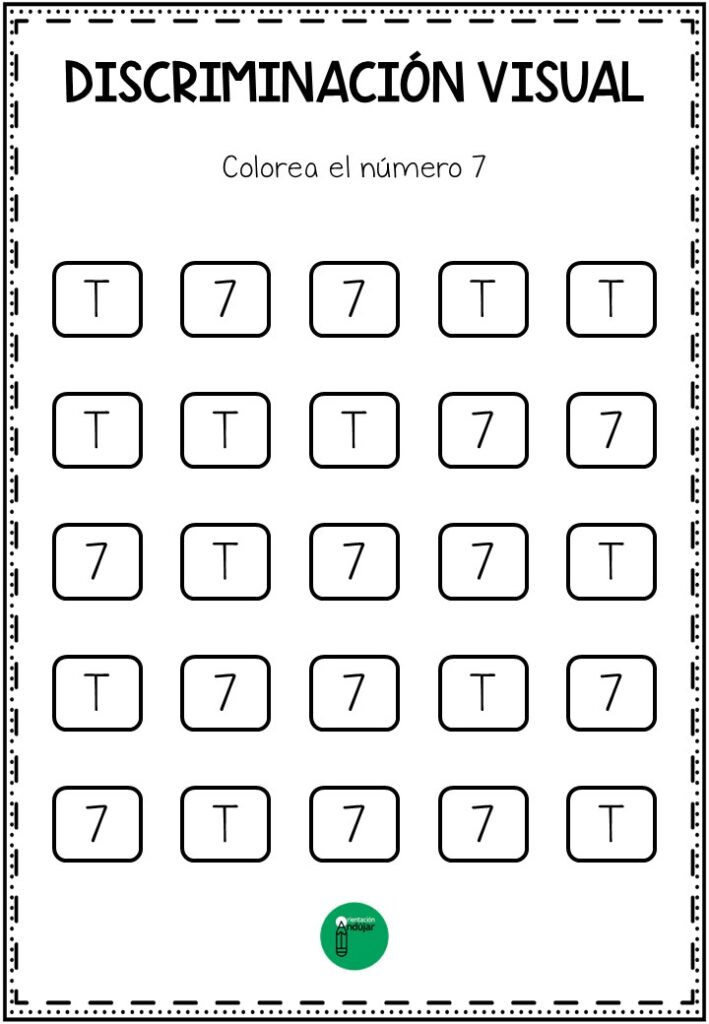 Fichas para ejercitar la discriminación visual en adultos y niños -Orientacion Andujar