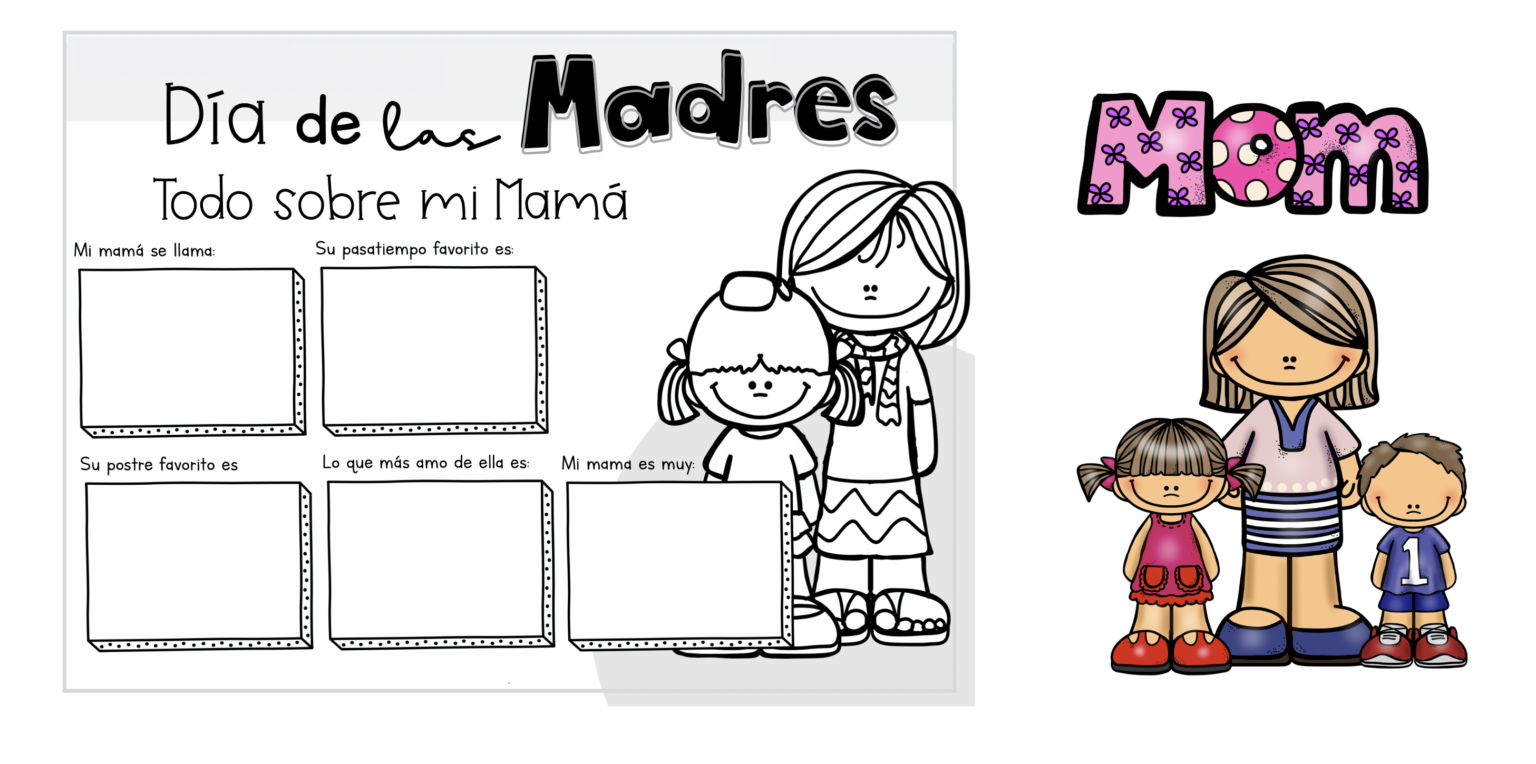 Día de las madres todo sobre mi mamá. BONITA FICHA PARA colorear y ...