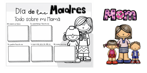 Día de las madres todo sobre mi mamá. BONITA FICHA PARA colorear y ...