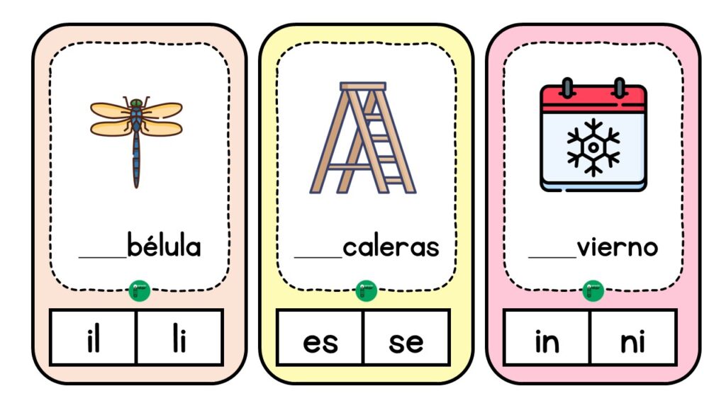 Dislexia: Llavero de sílabas inversas -Orientacion Andujar