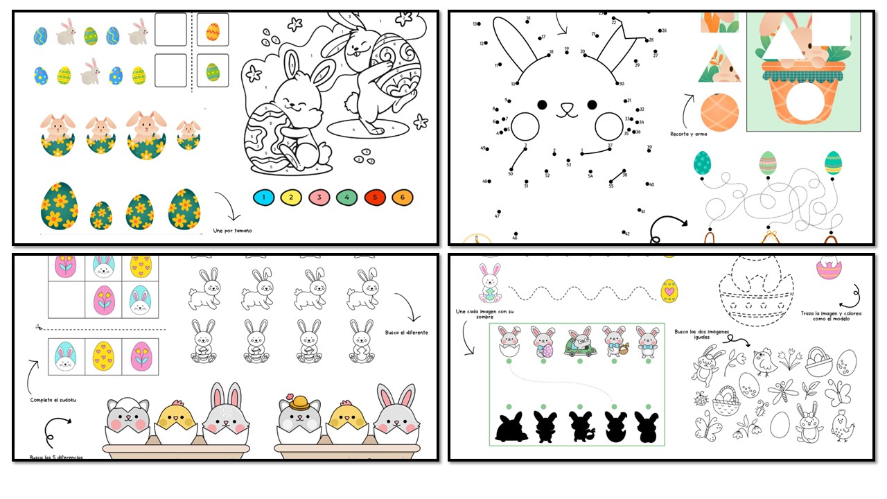 Hojas De Trabajo Con Actividades De Pascua Hojas De Trabajo De Juegos