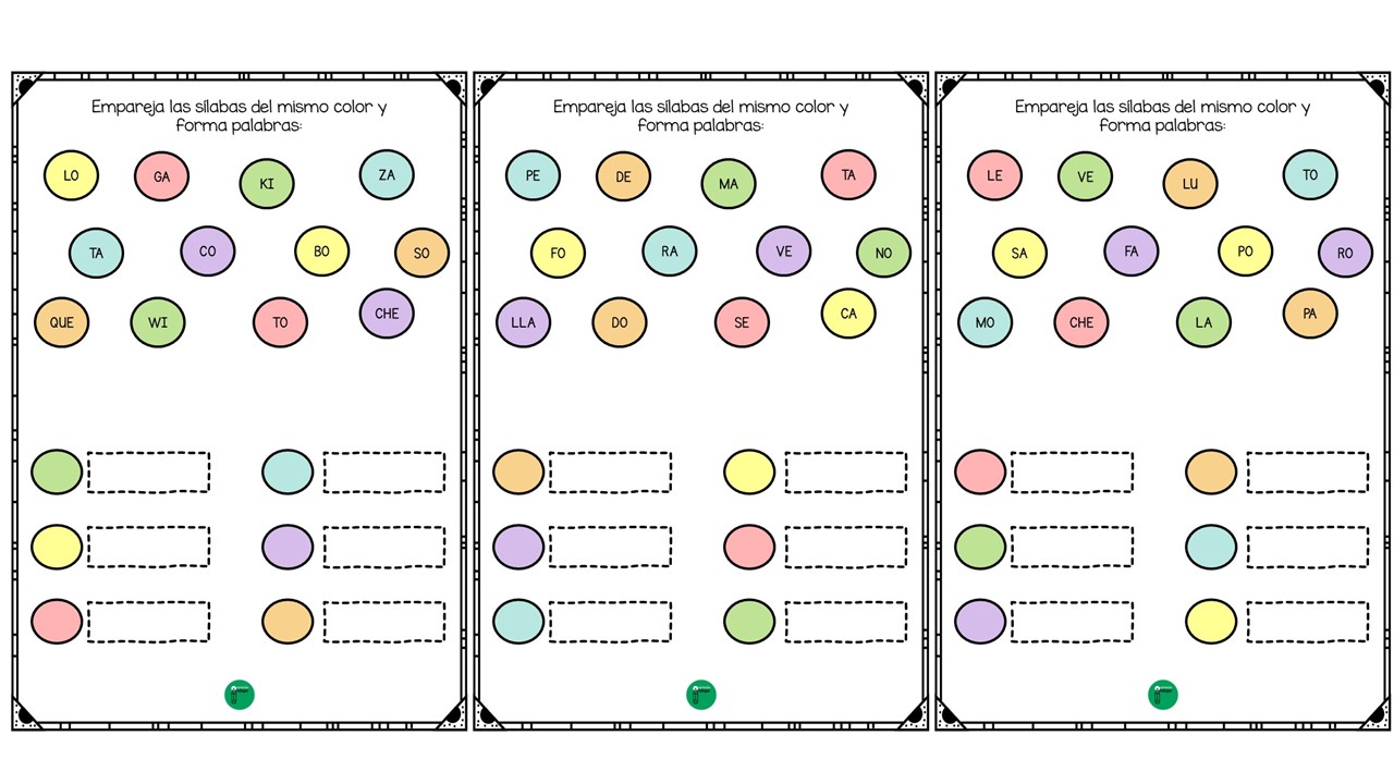 Ejercicio de atención para trabajar la conciencia silábica -Orientacion ...