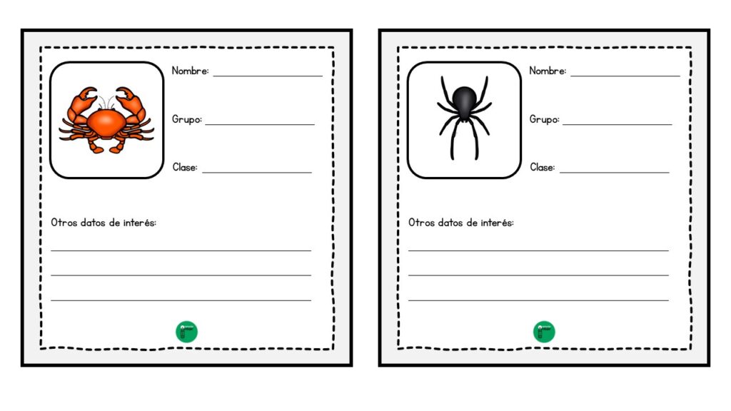 Tarjetas de datos para conocer a los animales invertebrados. ESO Y ...