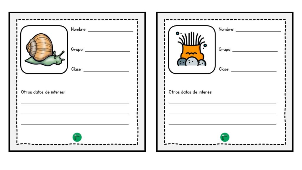 Tarjetas de datos para conocer a los animales invertebrados. ESO Y ...