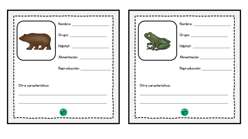 Tarjetas de datos para conocer a los animales vertebrados -Orientacion ...